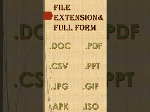 File Extension & Full Forms #fullformshorts #fullforms #pdf #ppt #iso #education