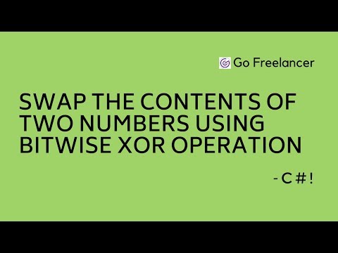 Swap the Contents of two Numbers using Bitwise XOR Operation c#