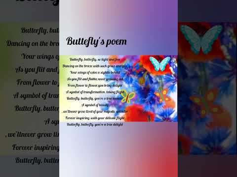 Butterfly's poem for kids in English#rhymes sharing with kids #youtubeshorts