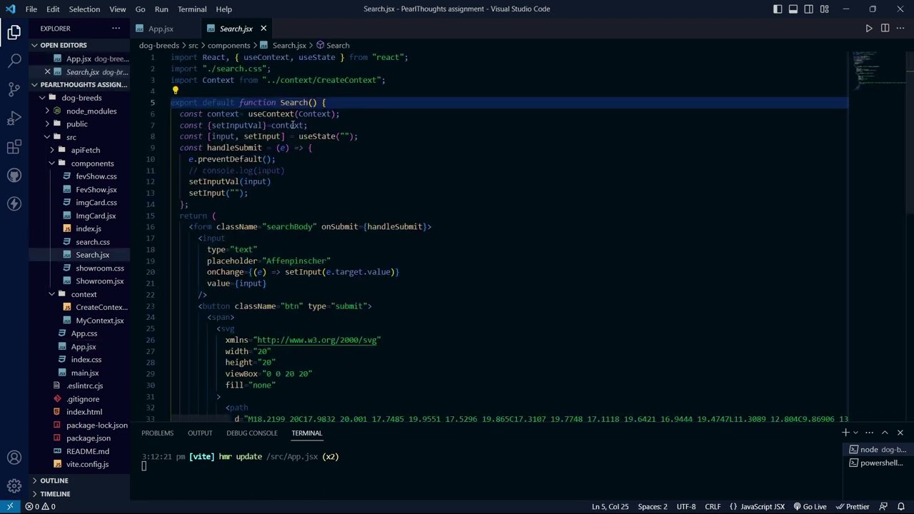 assignment of PearlThoughts | Frontend Developer Engineer Trainee