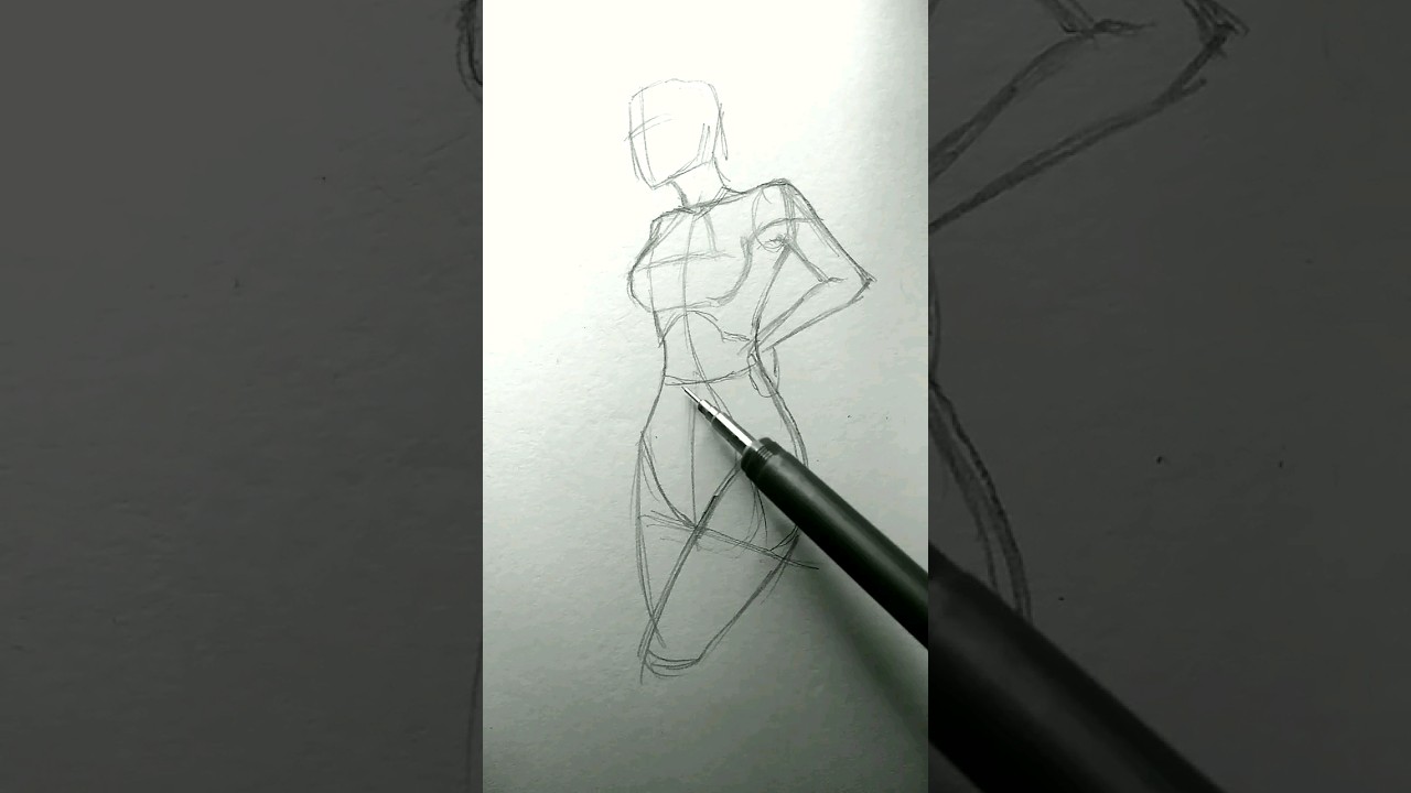 Easy way to draw a torso female anatomy / body #tutorial #art  #drawing