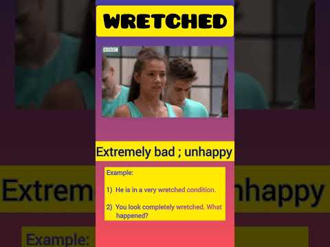 WRETCHED #vocabulary #meaning #English #wordoftheday #shorts