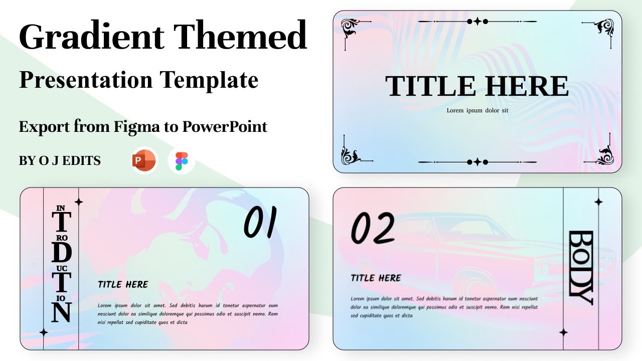 Gradient Presentation Template | Download PowerPoint Template | O J Edits