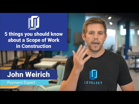 5 things you should know about a Scope of Work in Construction
