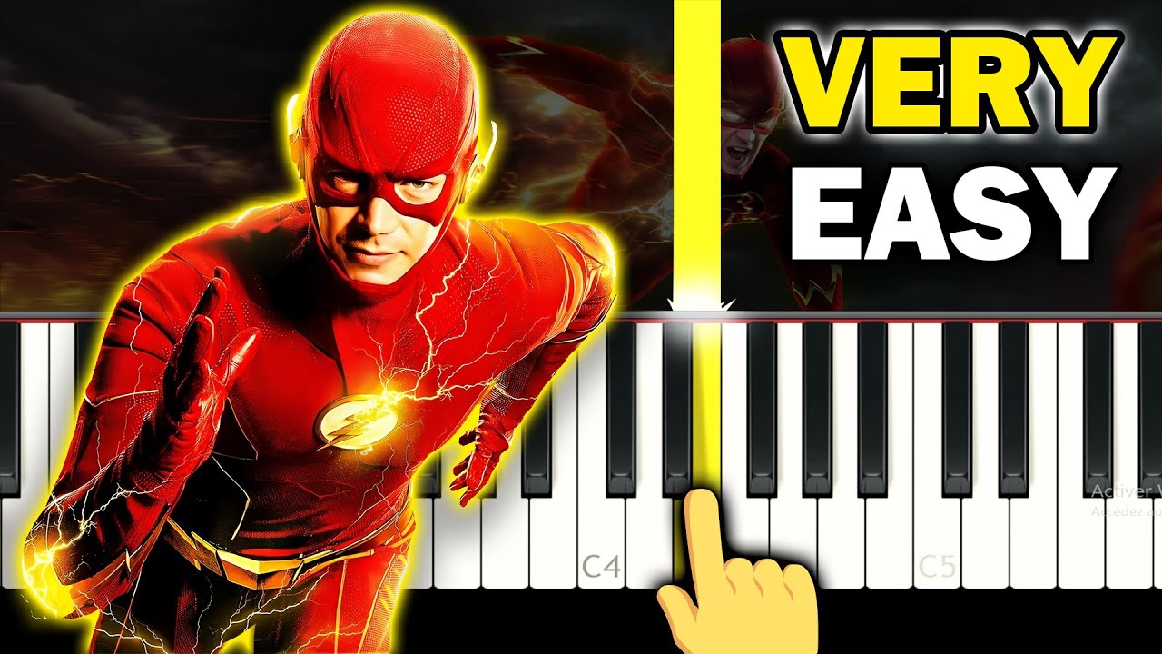 THE FLASH - Theme song - VERY EASY Piano tutorial