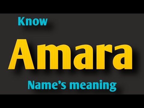 Amara name's meaning