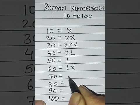 10 to 100 Roman number ## YouTube videos##