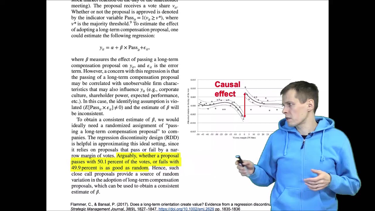 Regression discontinuity design