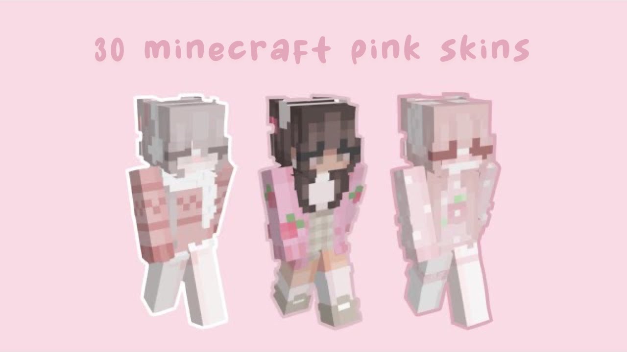 30 Minecraft Pink skins for girls! 🌸