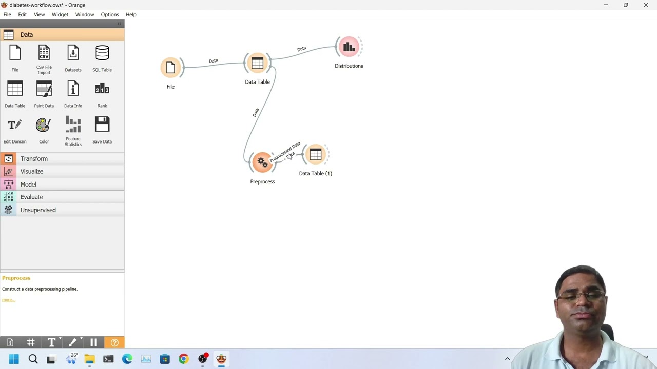 7 - Data Preprocessing Made Easy: Normalizing Diabetes Prediction Dataset in Orange Data Mining! 🍊📊
