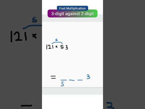 Fast math multiplication trick of two and three digits Episode 7 #shorts #multiplicationtrick