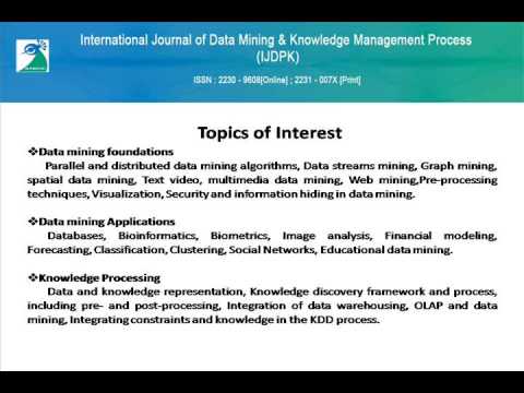International Journal of Data Mining & Knowledge Management Process (IJDKP)