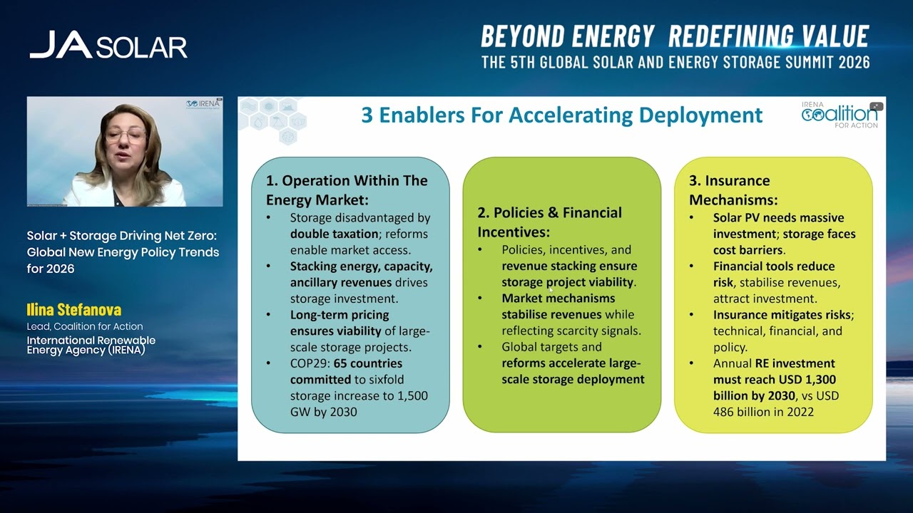 Keynote 1: Solar + Storage Driving Net Zero: Global New Energy Policy Trends for 2026