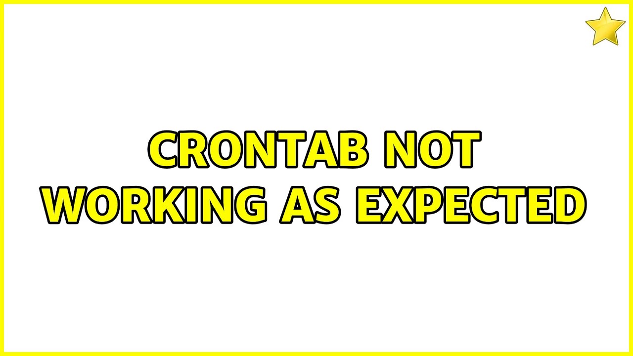 Ubuntu: crontab not working as expected (2 Solutions!!)