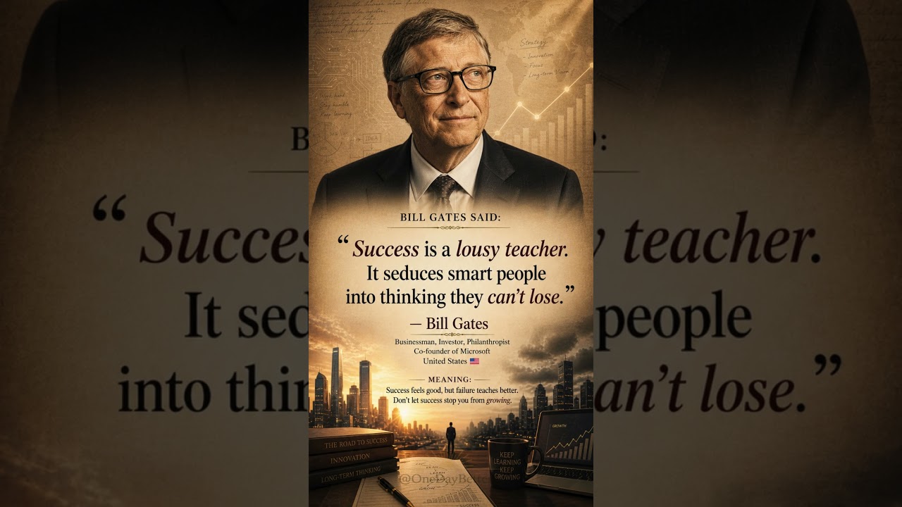 Success Can Be Your Biggest Trap #quotes #motivation #deepquotes #BillGates #successmindset #failure