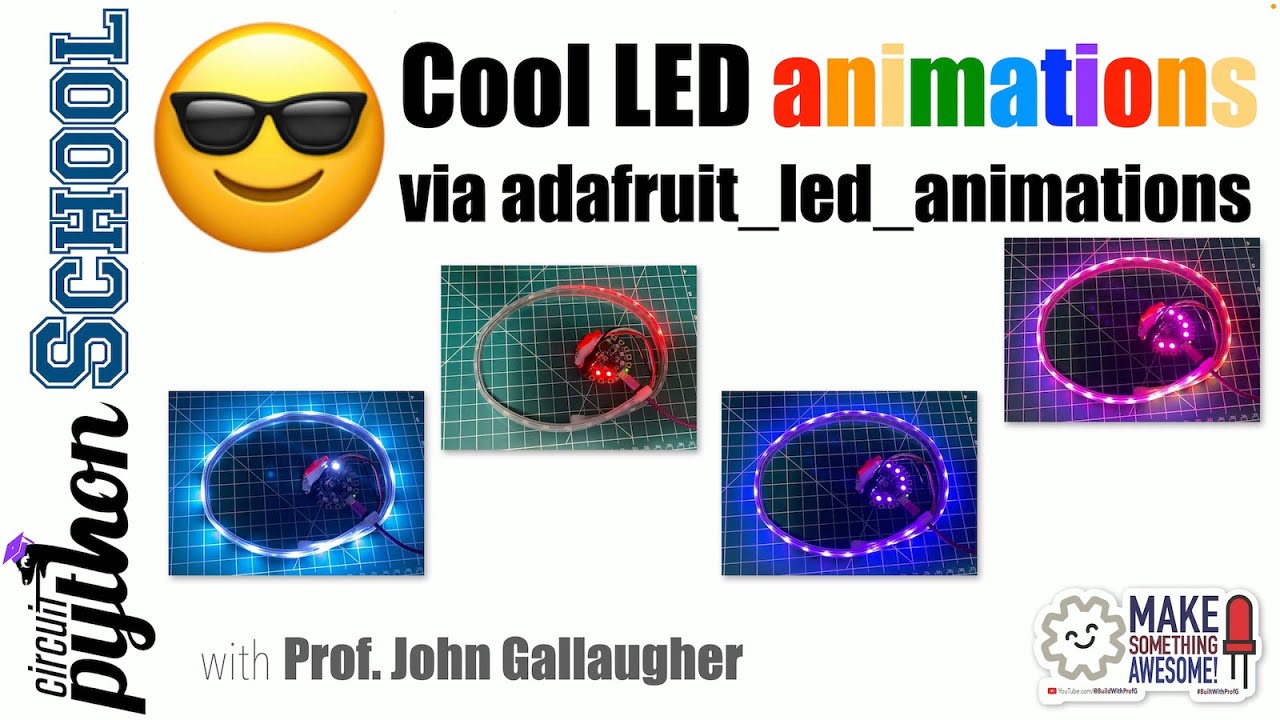 Using the adafruit led animations library (CircuitPython School)