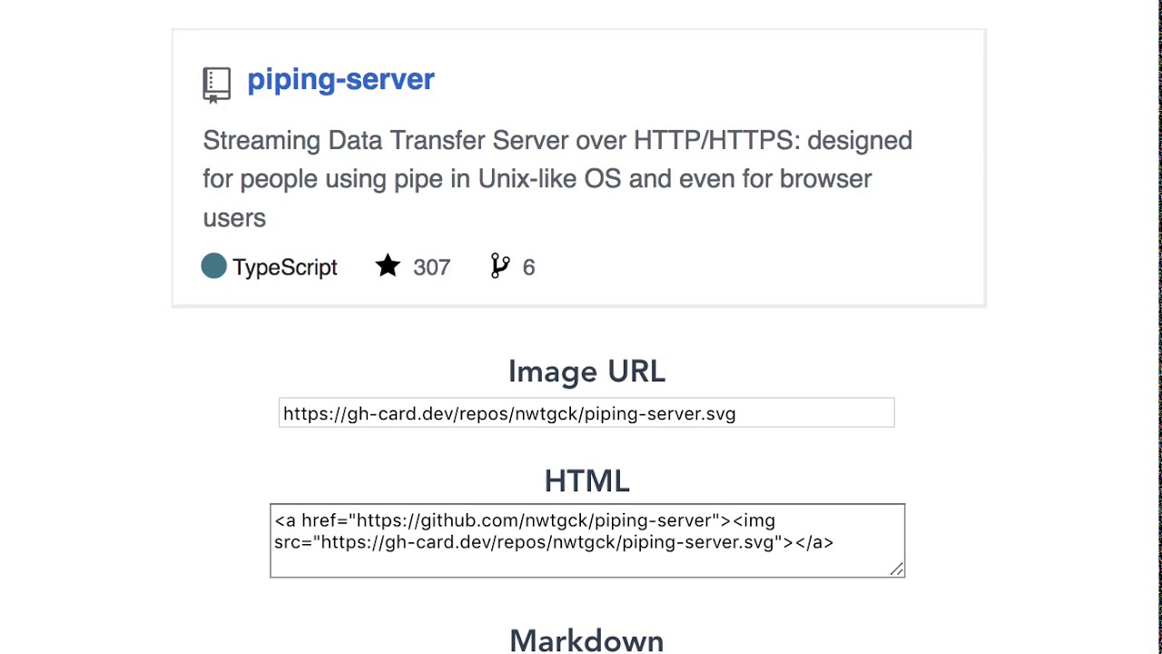 GitHub Repository Card for Every Web Site