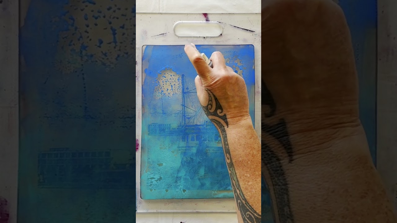 Stunning Gel Plate Image Transfer Print in Minutes!