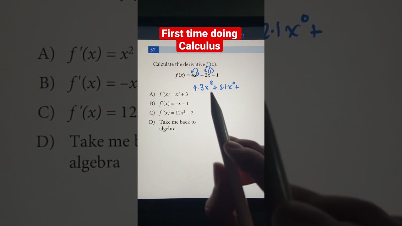 Finding the Derivative of a Polynomial Function | Intro to Calculus #shorts #math #maths