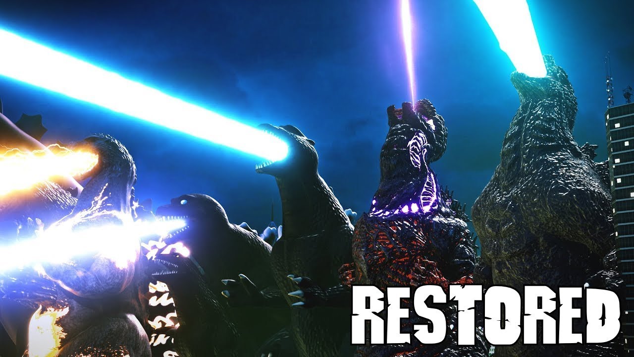 EVOLUTION of GODZILLA'S ATOMIC BREATH: Comparison (1954-2019) [RESTORED AUDIO]