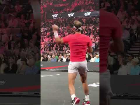 Rafael Nadal CRAZY forehand winner vs Alcaraz in Netflix Slam! #shorts #tennis