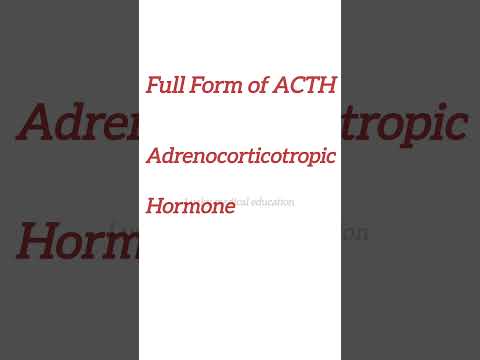 #ACTH l full form of ACTH l #luckymedicaleducation