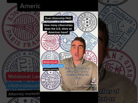 How many citizenships does the U.S. allow an American to have?