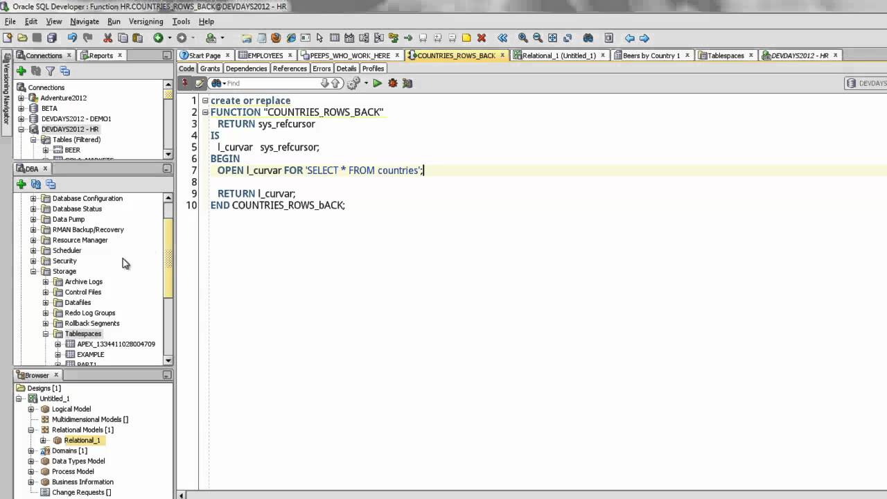 Oracle SQL Developer Major Feature Demonstration