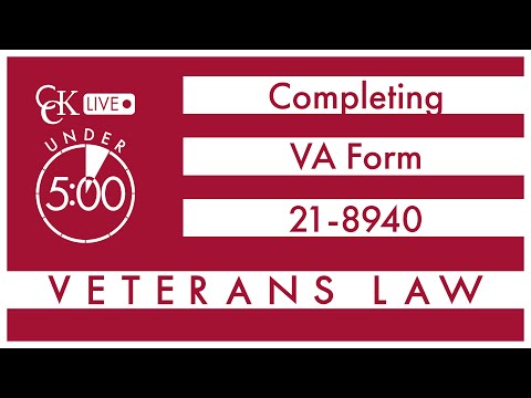 How to Complete VA Form 21-8940: Apply for TDIU