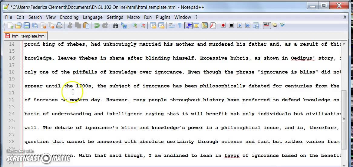 Basic HTML Page Assignment Part 1