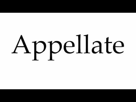 How to Pronounce Appellate