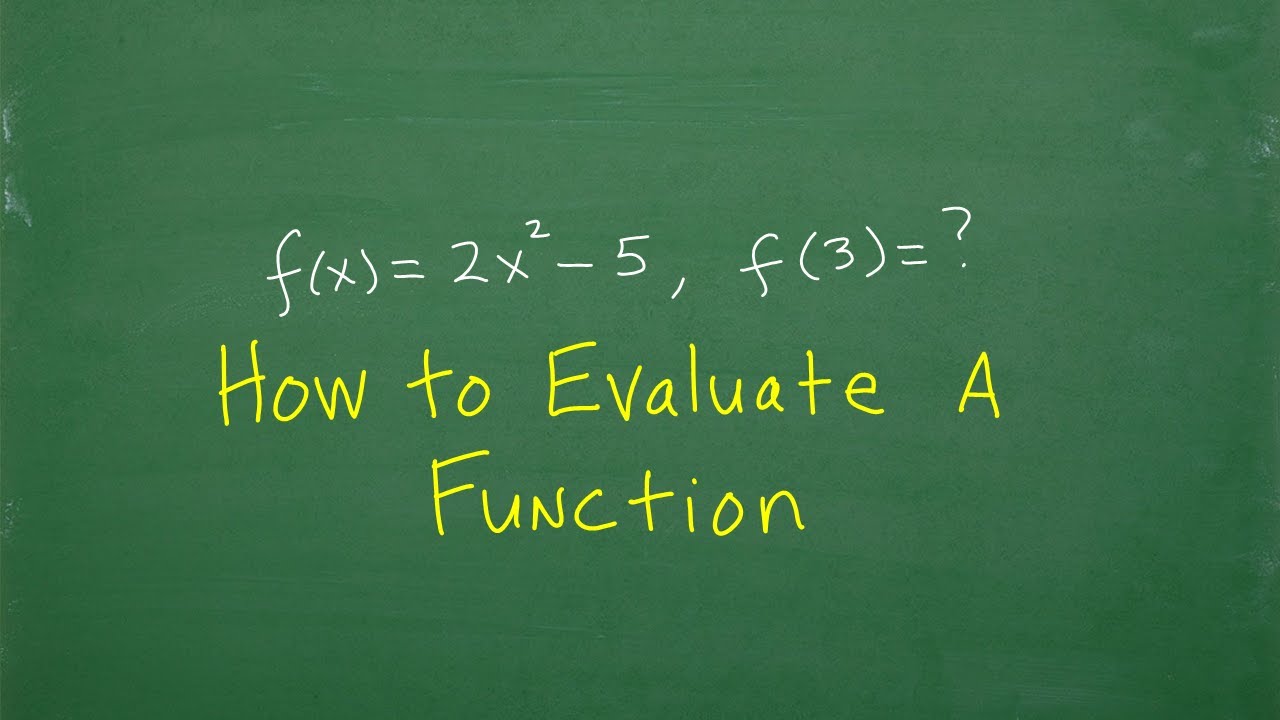 How to Evaluate a Function – Basic Algebra