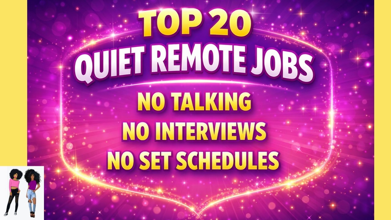 🔥🏠Top 20 Quiet Remote Jobs | AI Training, Chat & Email Support (No Phone) 📱