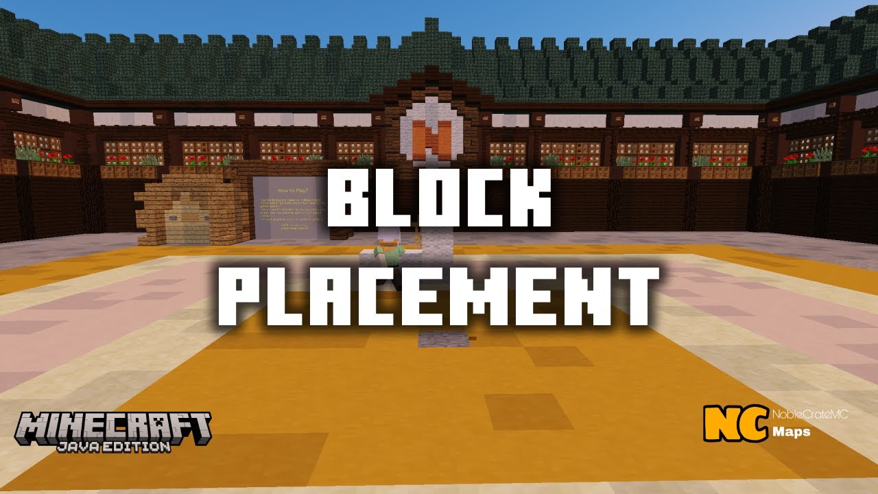 (functional) BLOCK PLACEMENT Practice Map - minecraft java 1.8.9