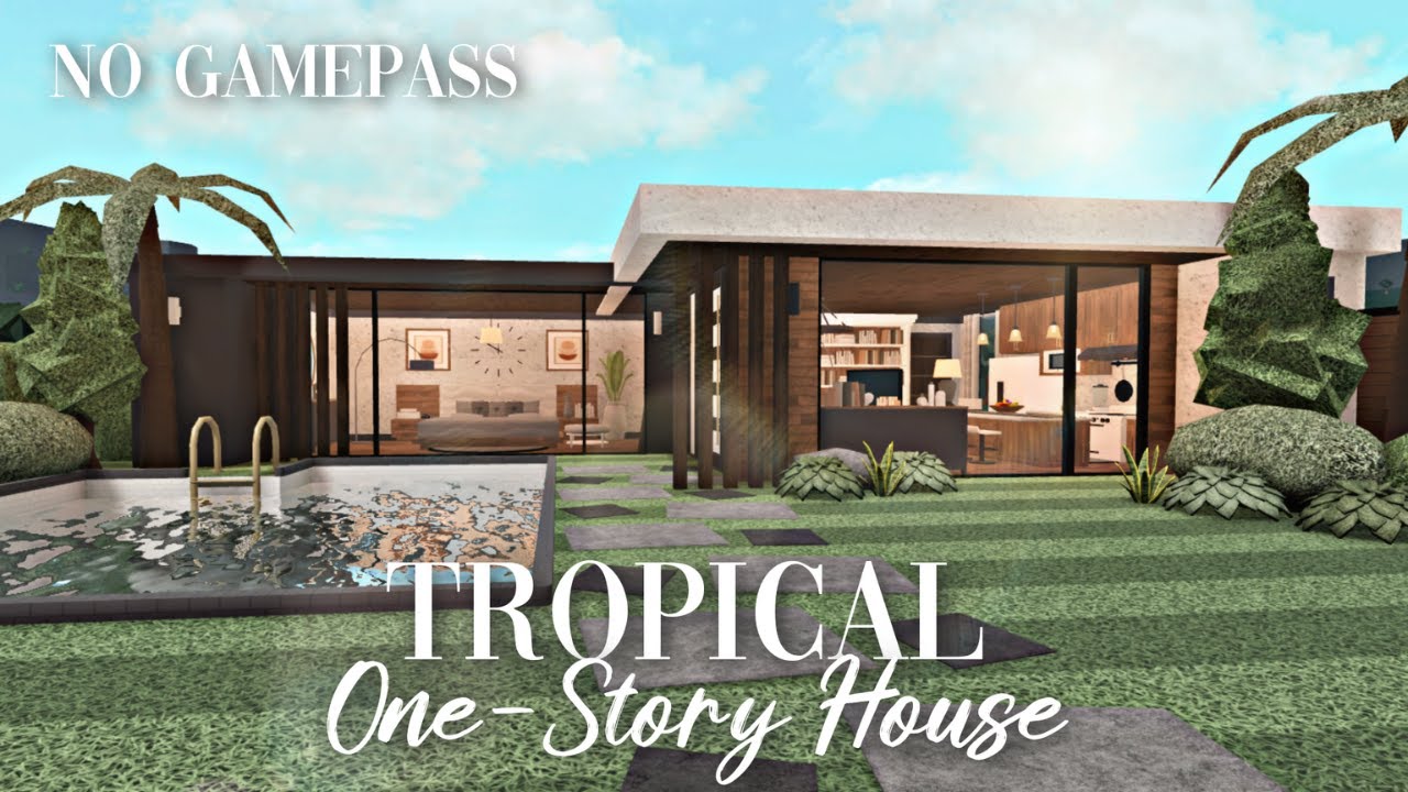 Roblox Bloxburg - No Gamepass Modern Tropical House - Minami Oroi