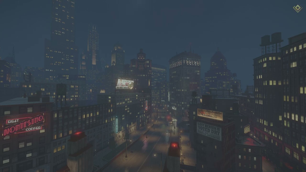 Mafia DF  View from the bridge  | 4k wallpaper | ASMR Rainy lost heaven