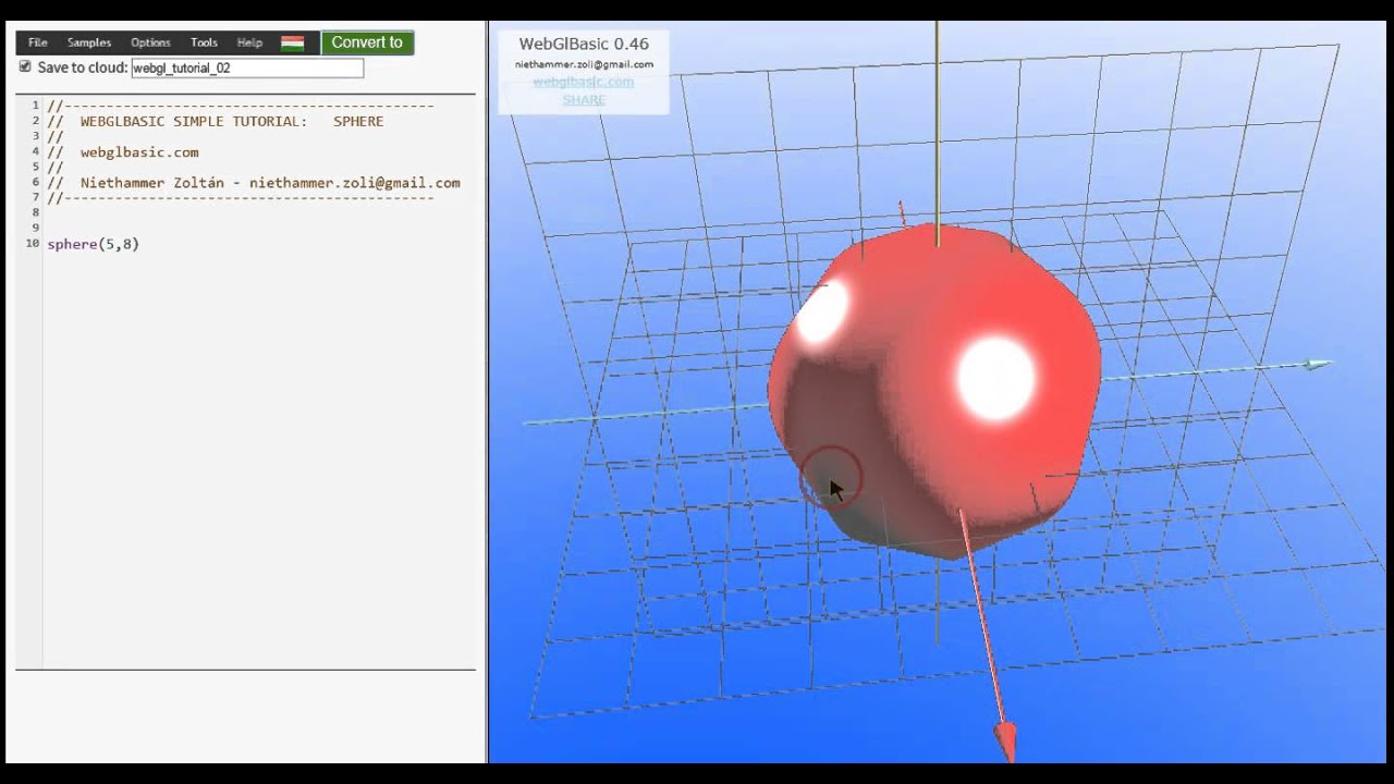 WebGLBasic tutorial 02: SPHERE
