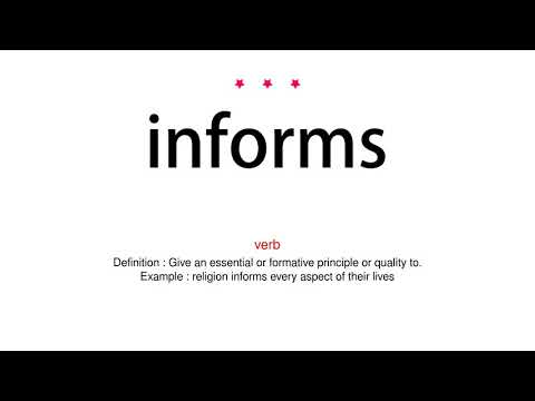 How to pronounce informs - Vocab Today