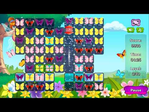 How to play Butterfly Match 3 game | Free online games | MantiGames.com