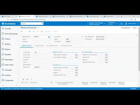 AcuRebate - Rebate Processing - Marketplace | Acumatica Cloud ERP