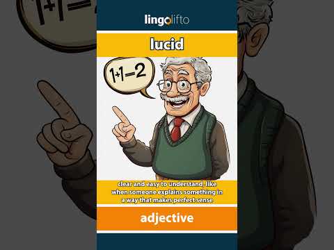 🇬🇧 Lucid Meaning : Flash Card : Learn English Vocabulary