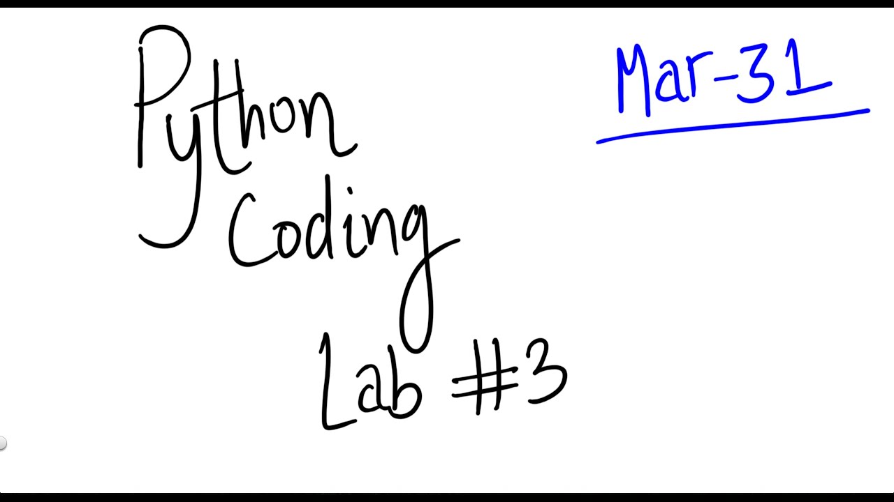Python Coding Lab #3