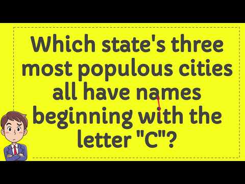 Which state's three most populous cities all have names beginning with the letter "C"?