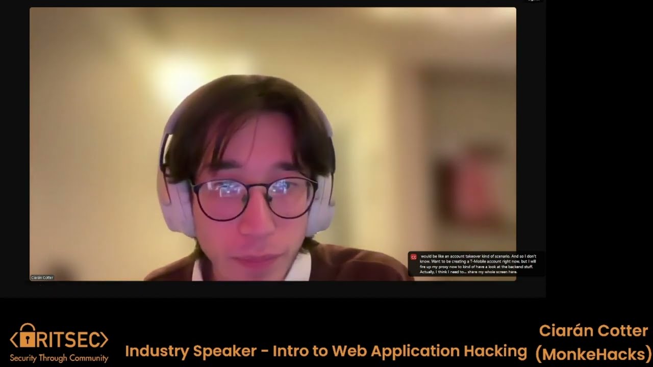 Web App Hacking 101 with Ciarán Monke Cotter