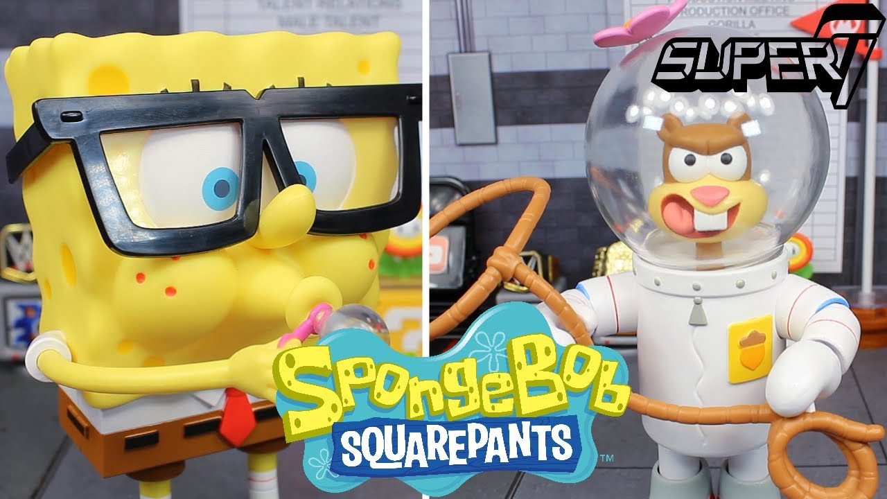 Super7 Ultimates! Wave 1 SpongeBob SquarePants & Sandy Cheeks Figure Review!
