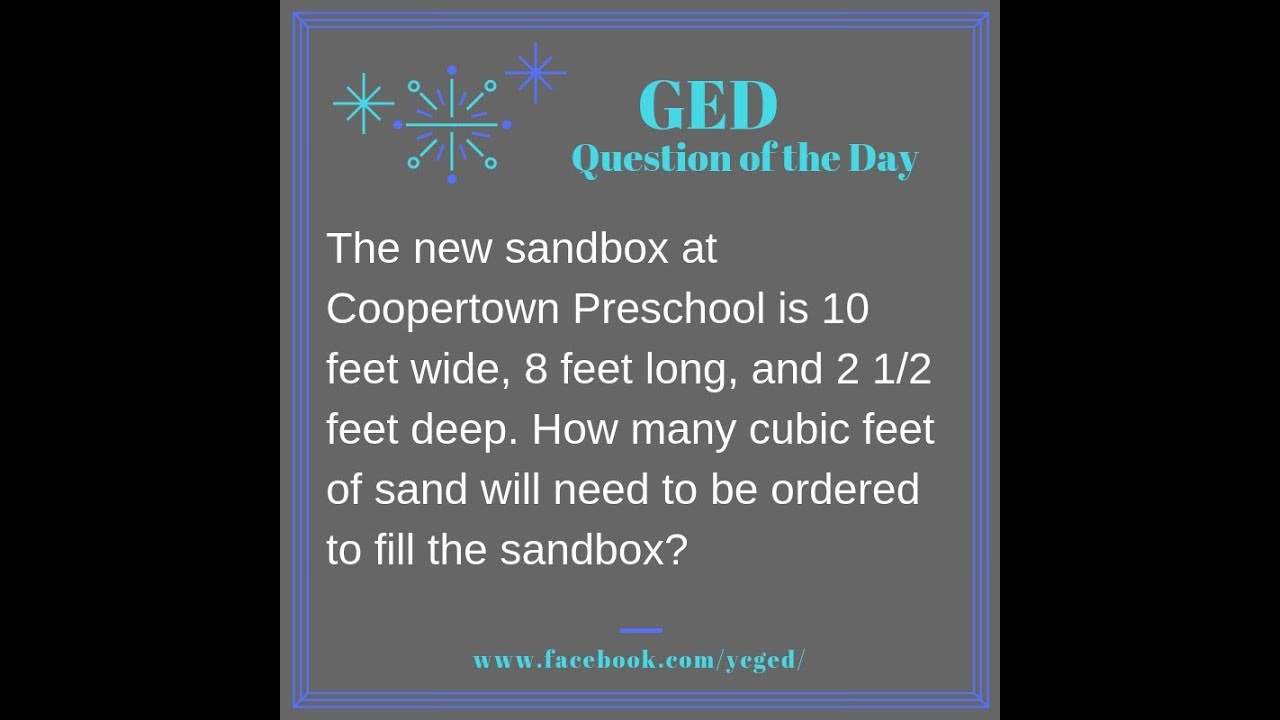 GED® QOD: Volume Word Problem Example