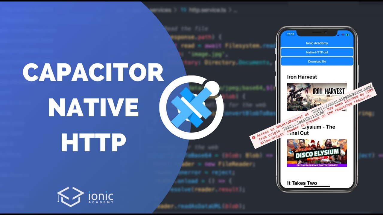 Using Capacitor Native HTTP with Ionic