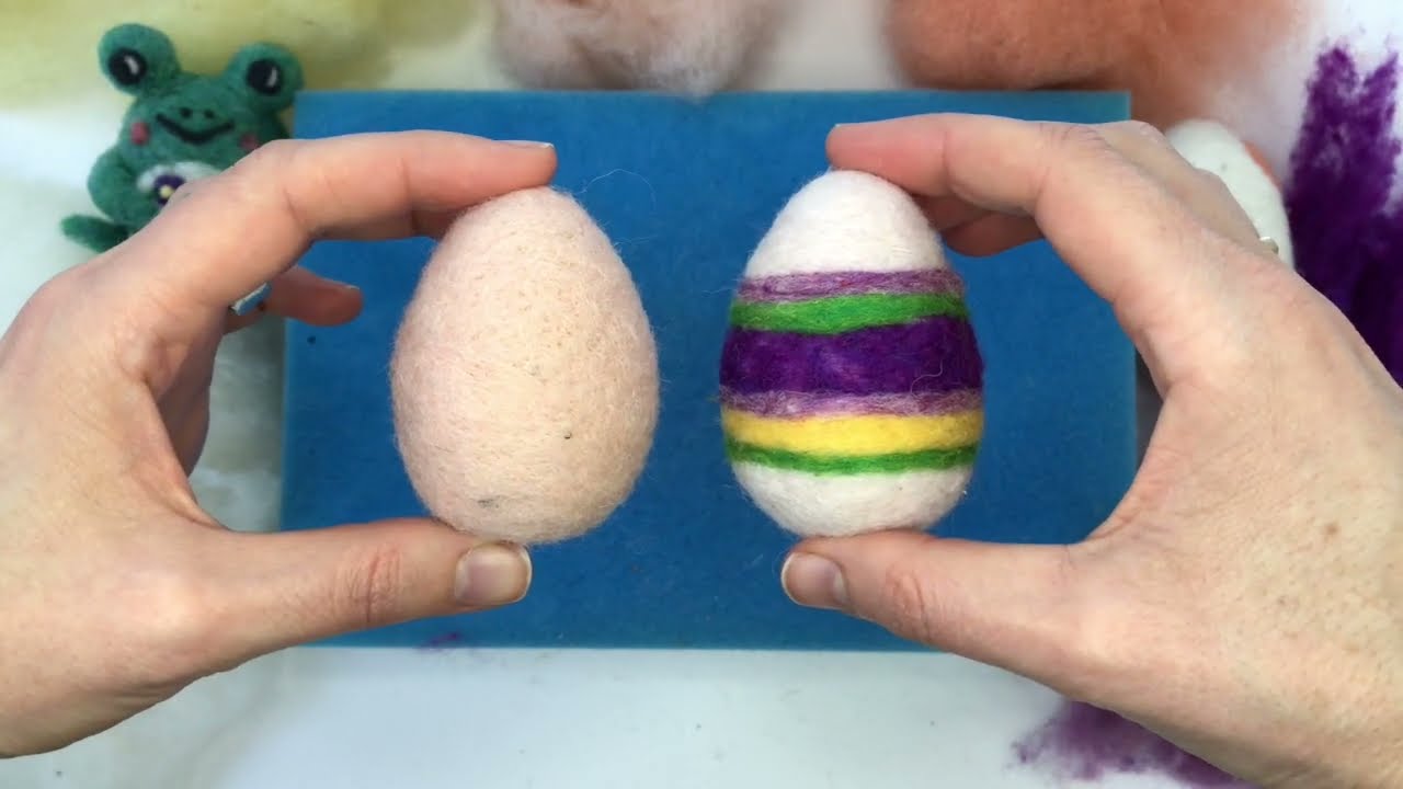 Easter Eggs !!  needle felting tutorial promo