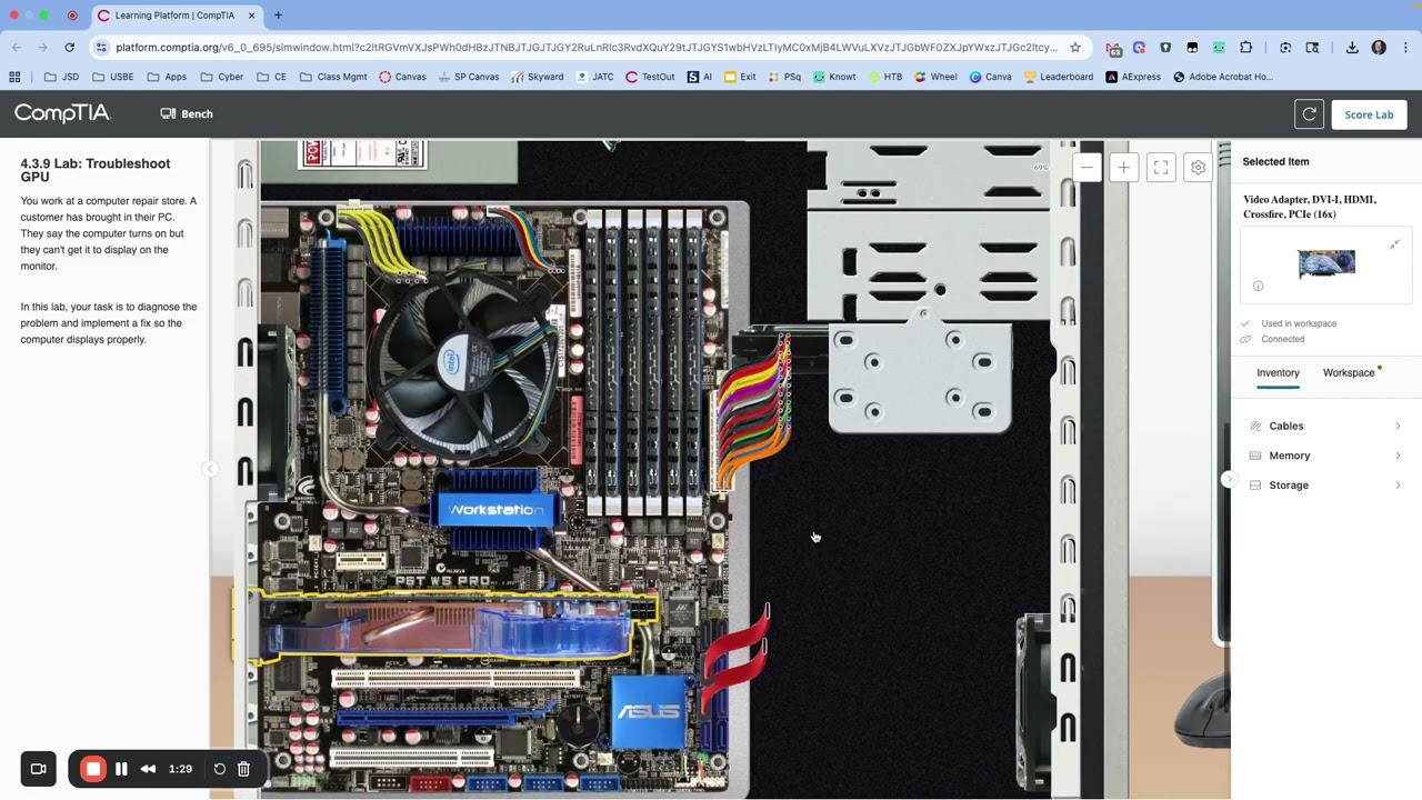 CompTIA A+ 4.3.9 Lab  Troubleshoot GPU
