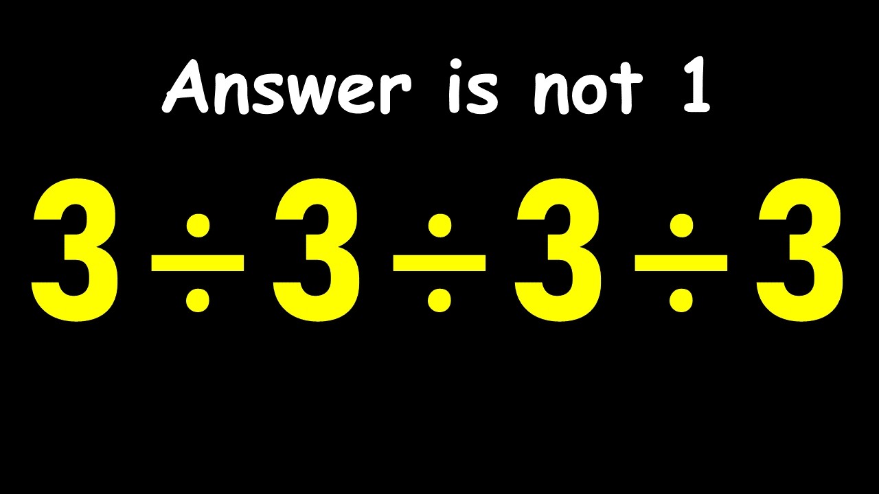 Try Solving This Tricky Math Expression!